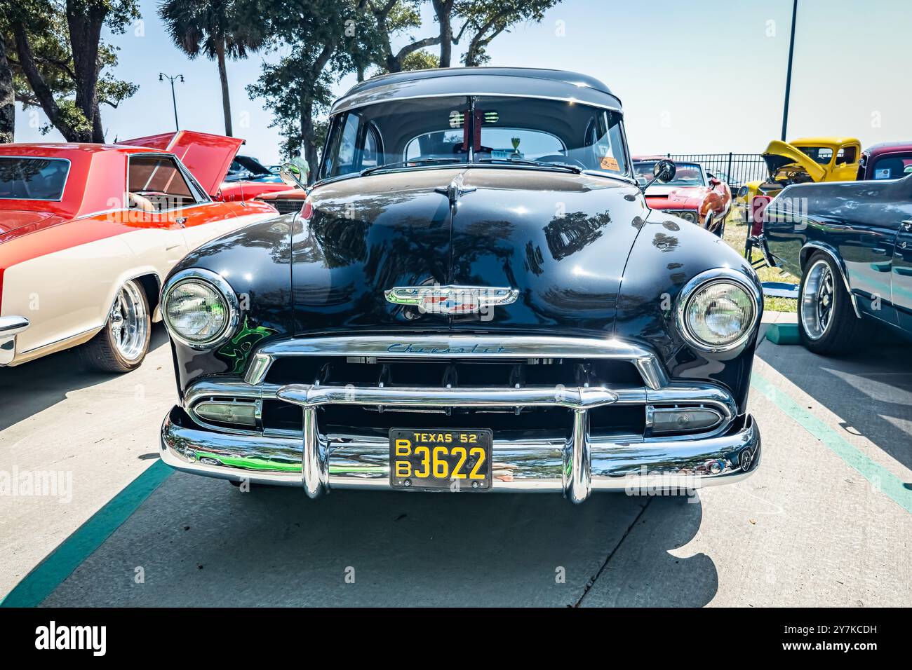 Gulfport, MS - October 03, 2023: High perspective front view of a 1952 ...