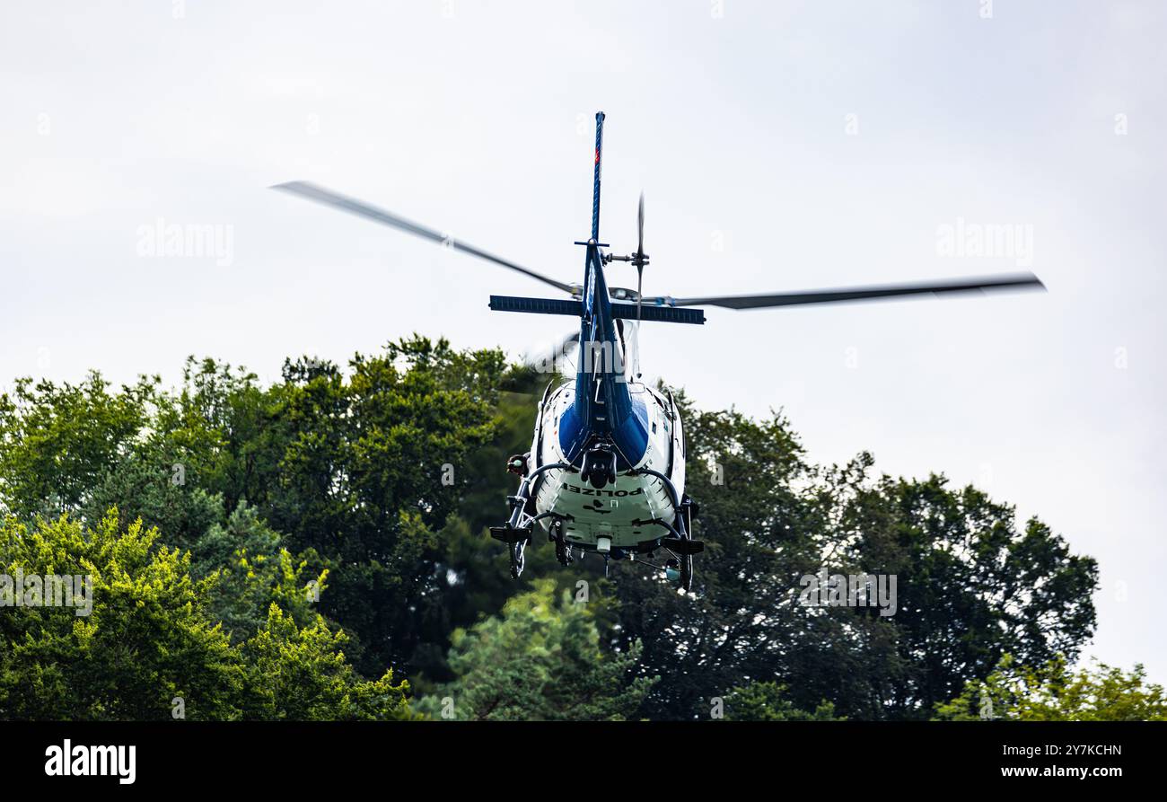 Rheinau, Switzerland, 10th Jul 2024: A helicopter from the Zurich ...