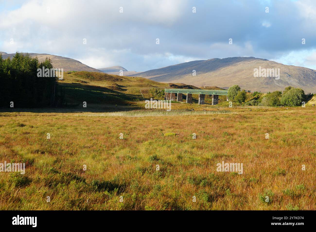 Lattice Girder viaduct, outside Rannoch Station, Rannoch Moor, Scottish ...