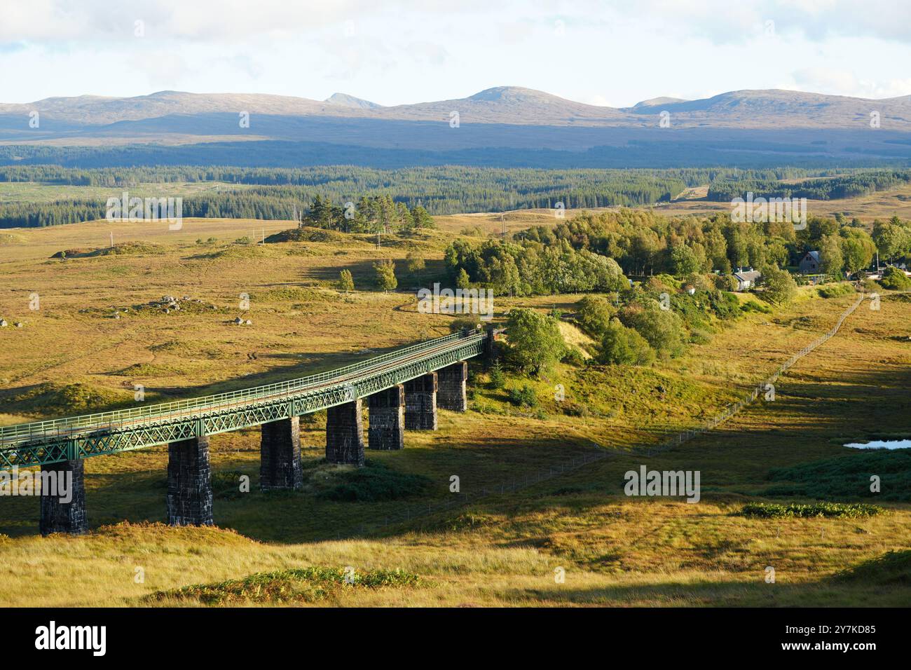 Lattice Girder viaduct, outside Rannoch Station, Rannoch Moor, Scottish ...