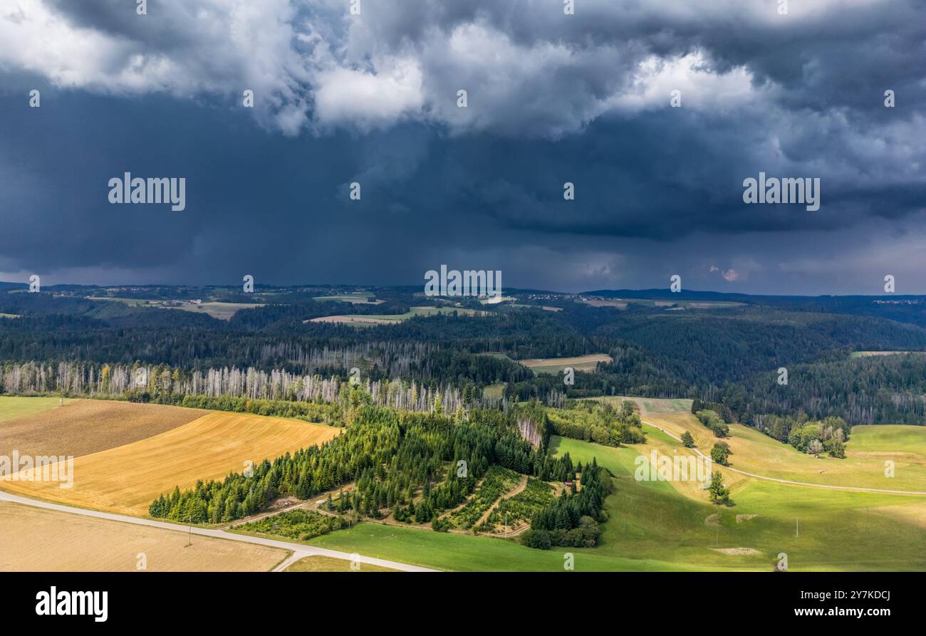 Weilheim, Germany, 1st Sept 2024: A violent thunderstorm cell moves ... Weilheim, Germany, 1st Sept 2024: A violent thunderstorm cell moves ...