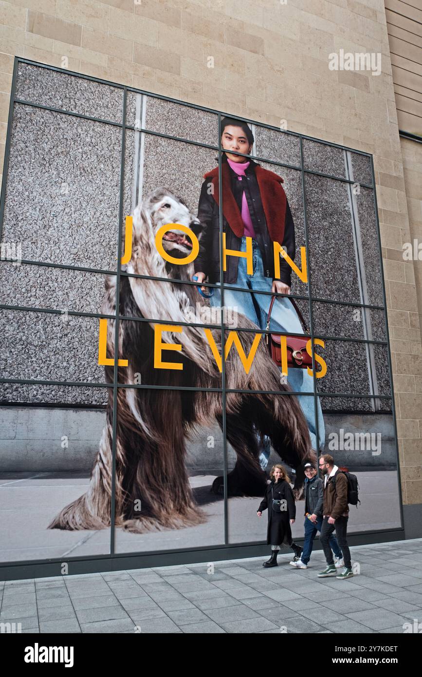 People walking by the John Lewis store in the St James Quarter ...