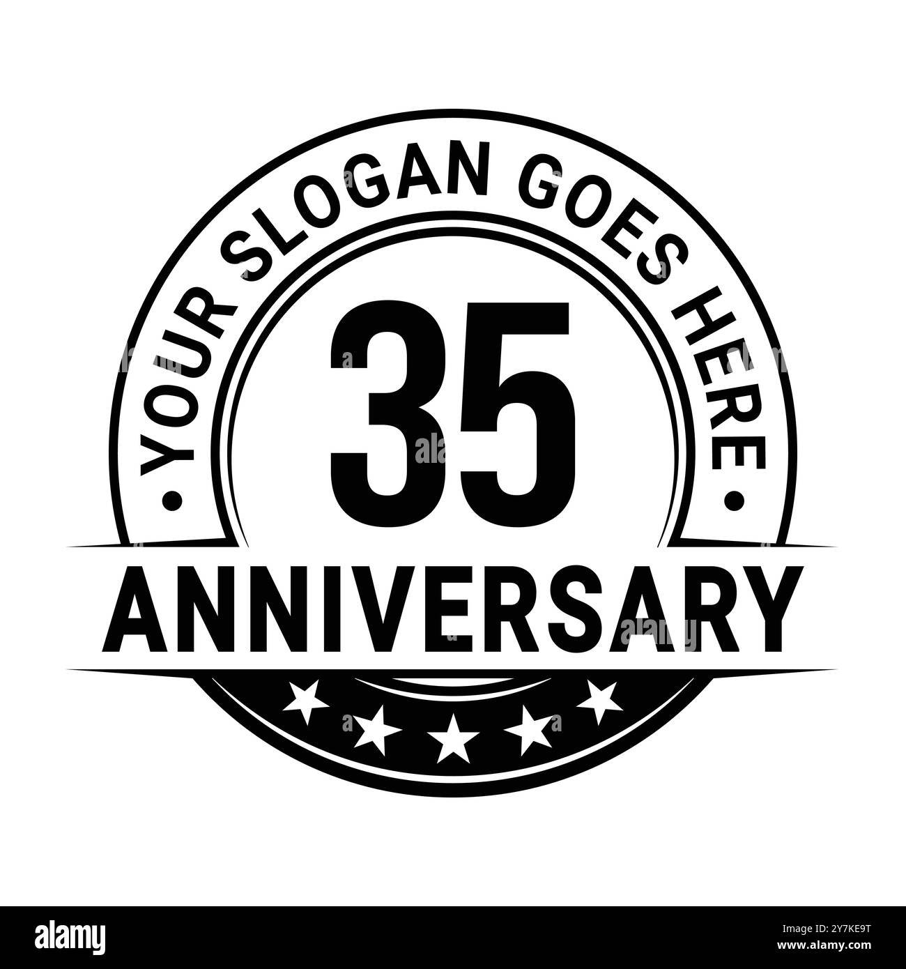 35 years anniversary logo design template. 35th anniversary celebrating ...