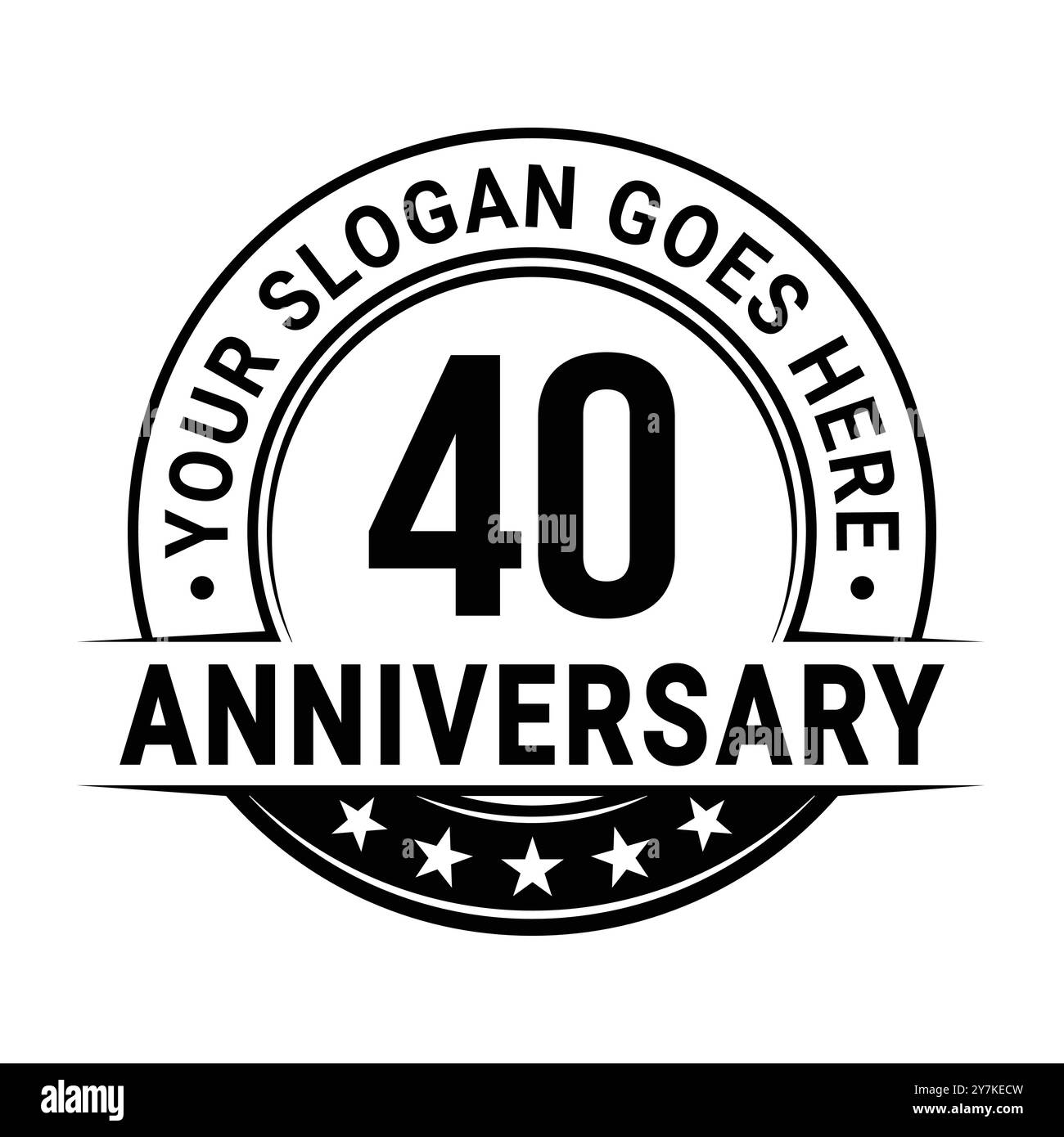 40 years anniversary logo design template. 40th anniversary celebrating ...