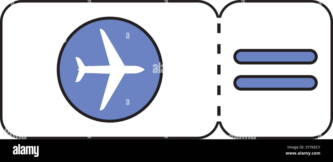 Airline ticket icon. Travel ticket. Plane ticket. Vector Stock Vector ...