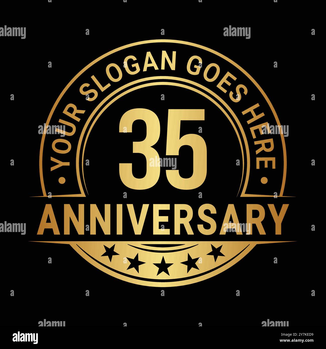 35 years anniversary logo design template. 35th anniversary celebrating logotype. Vector and ...