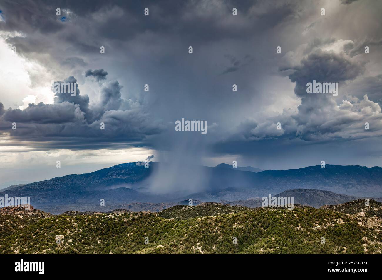 Rain in the Catalina Mountains, Southern Arizona Stock Photo - Alamy