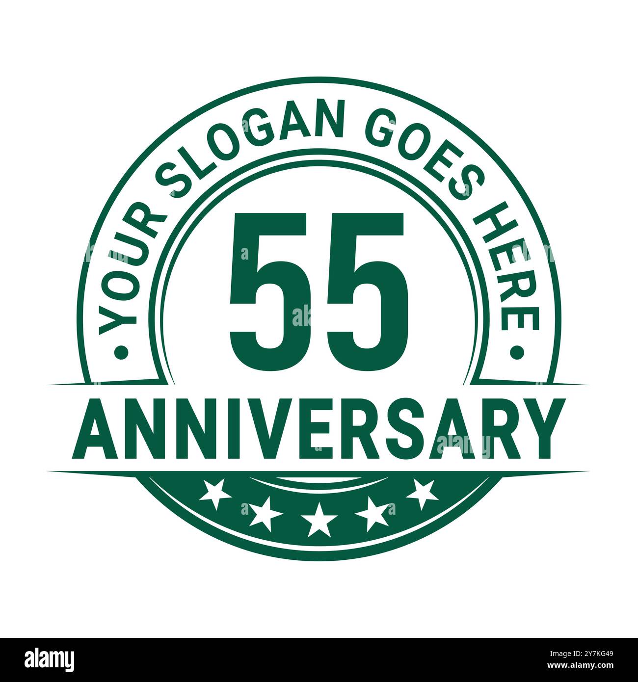 55 years anniversary logo design template. 55th anniversary celebrating ...