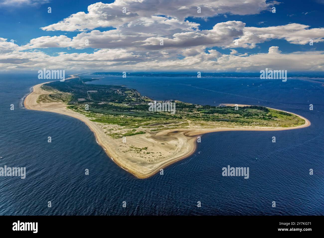 Aerial of Sandy Hook, NJ Stock Photo - Alamy