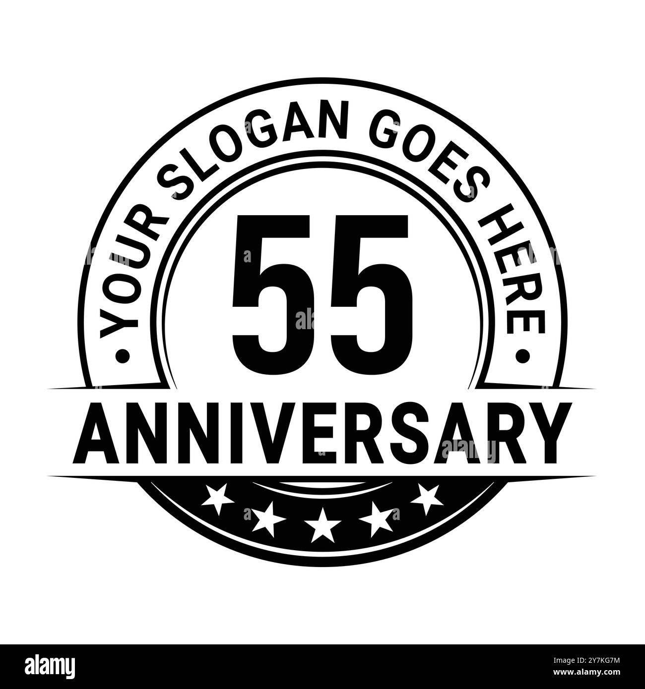 55 years anniversary logo design template. 55th anniversary celebrating ...