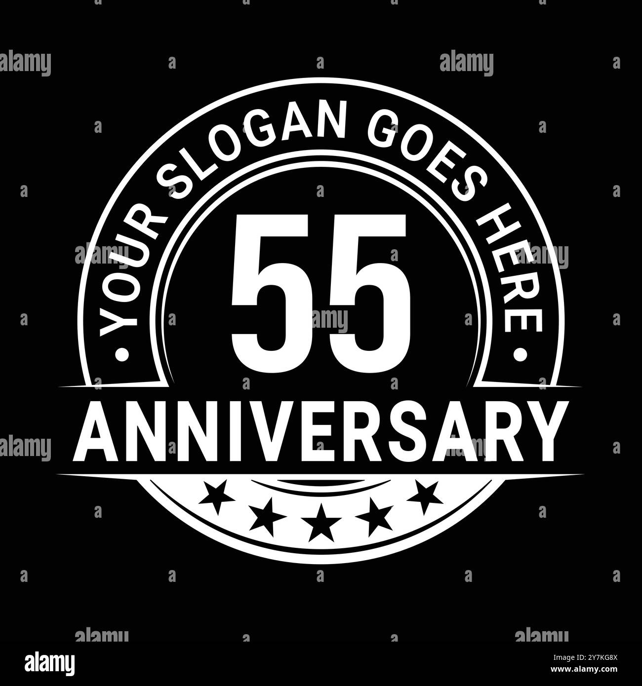 55 years anniversary logo design template. 55th anniversary celebrating ...