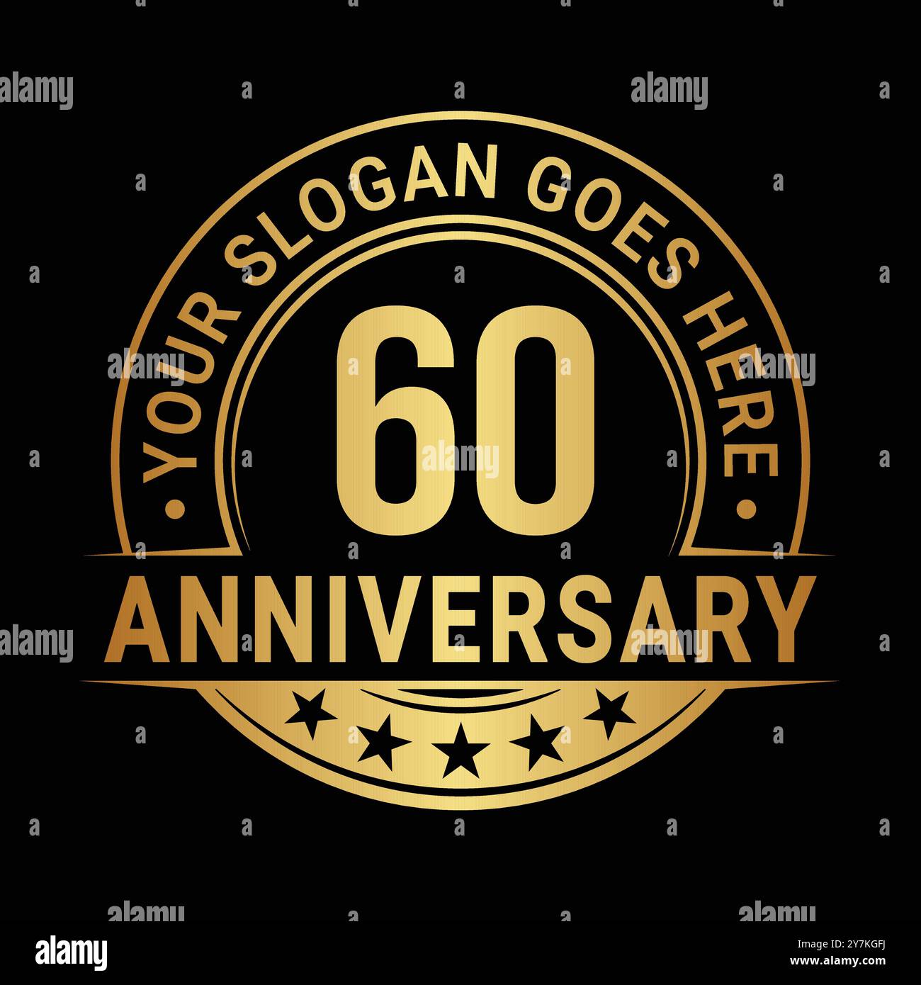 60 years anniversary logo design template. 60th anniversary celebrating ...