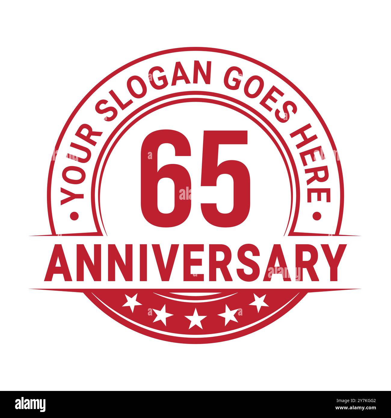 65 years anniversary logo design template. 65th anniversary celebrating ...