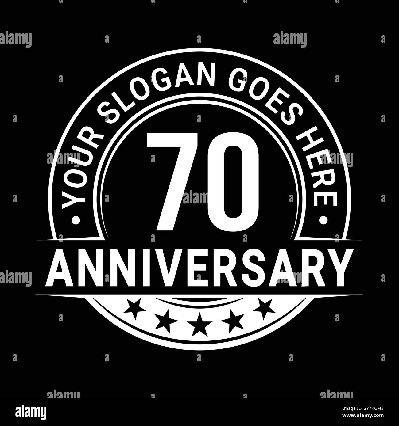 70 years anniversary logo design template. 70th anniversary celebrating ...