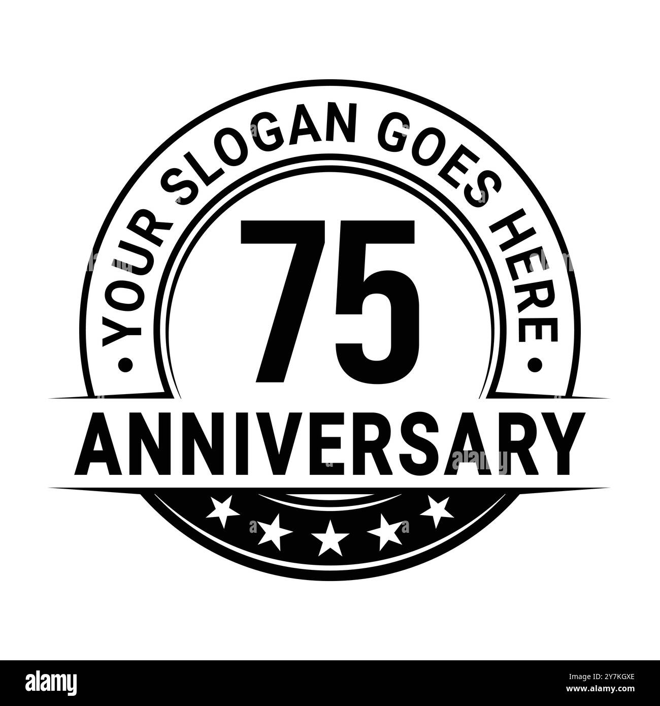 75 years anniversary logo design template. 75th anniversary celebrating ...
