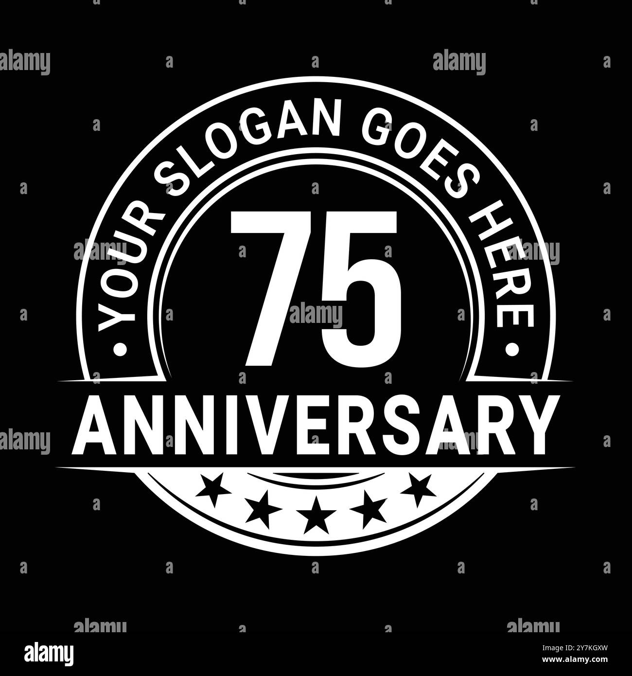 75 years anniversary logo design template. 75th anniversary celebrating ...