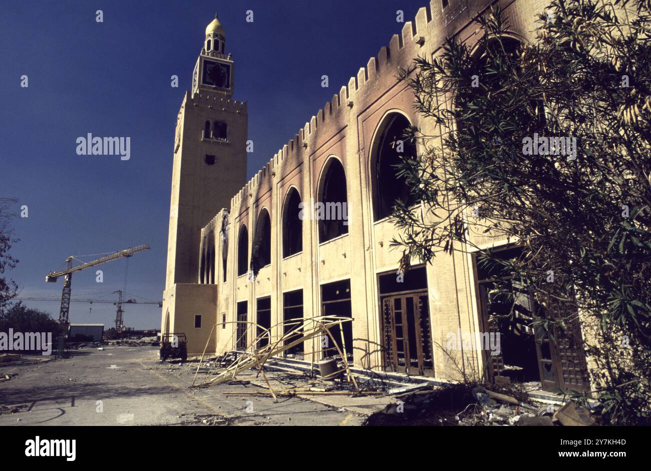 First Gulf War: 8th March 1991 The fire-gutted Seif Palace and its ...