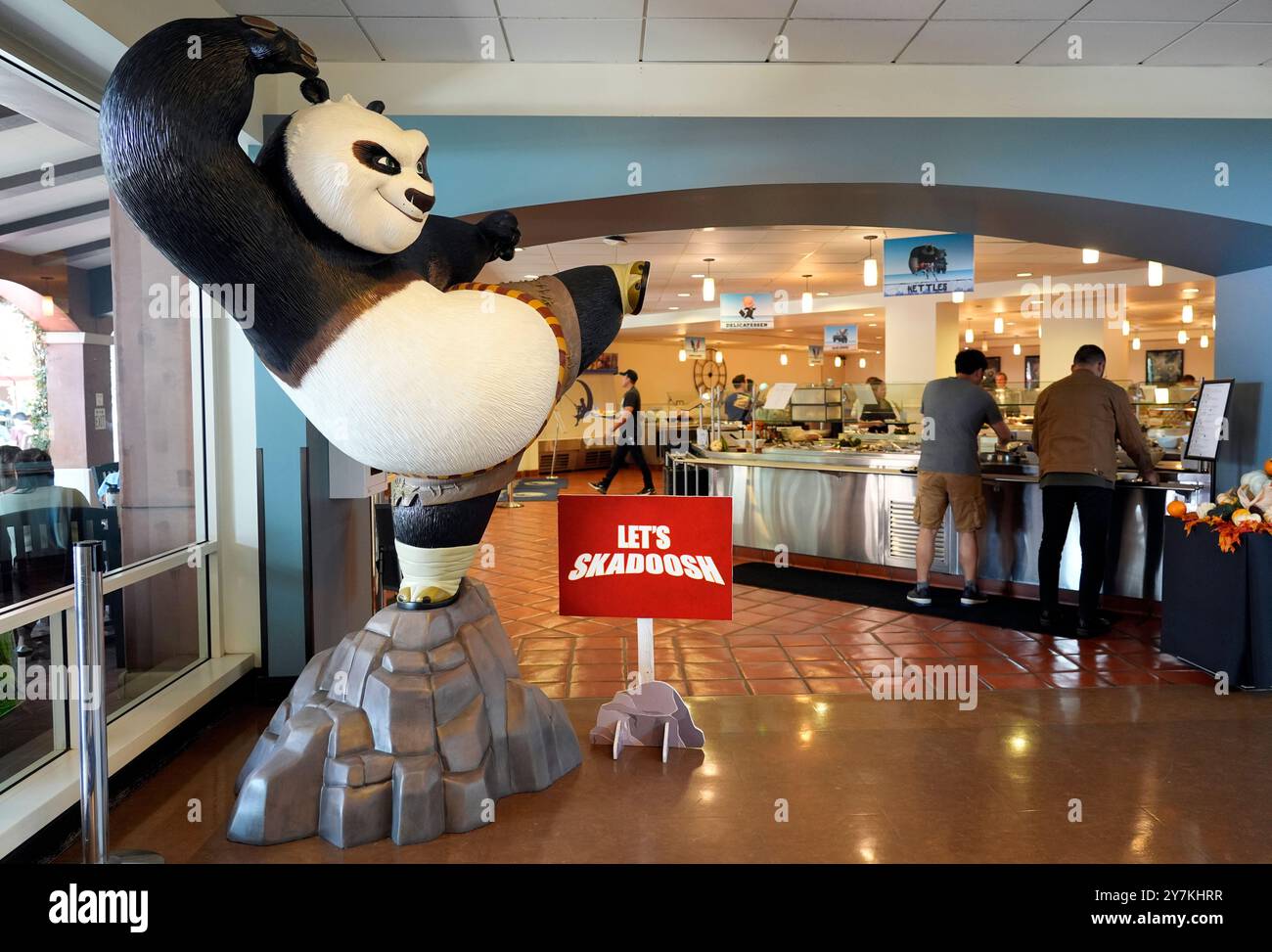 A statue of the DreamWorks Animation character Po, from the "Kung Fu ...