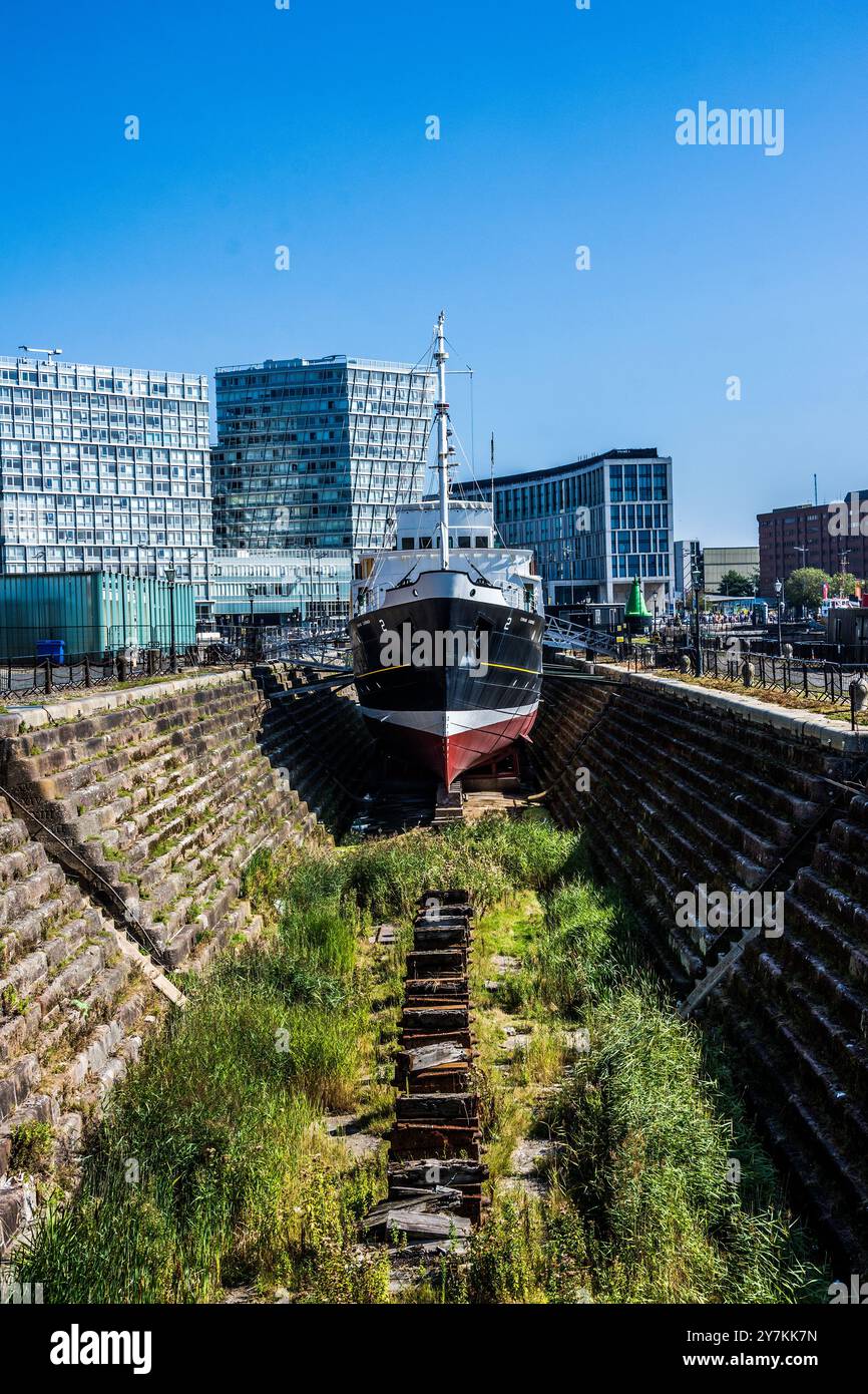 Liverpool pilot ship in permanent dry dock near Canning Dock Stock ...