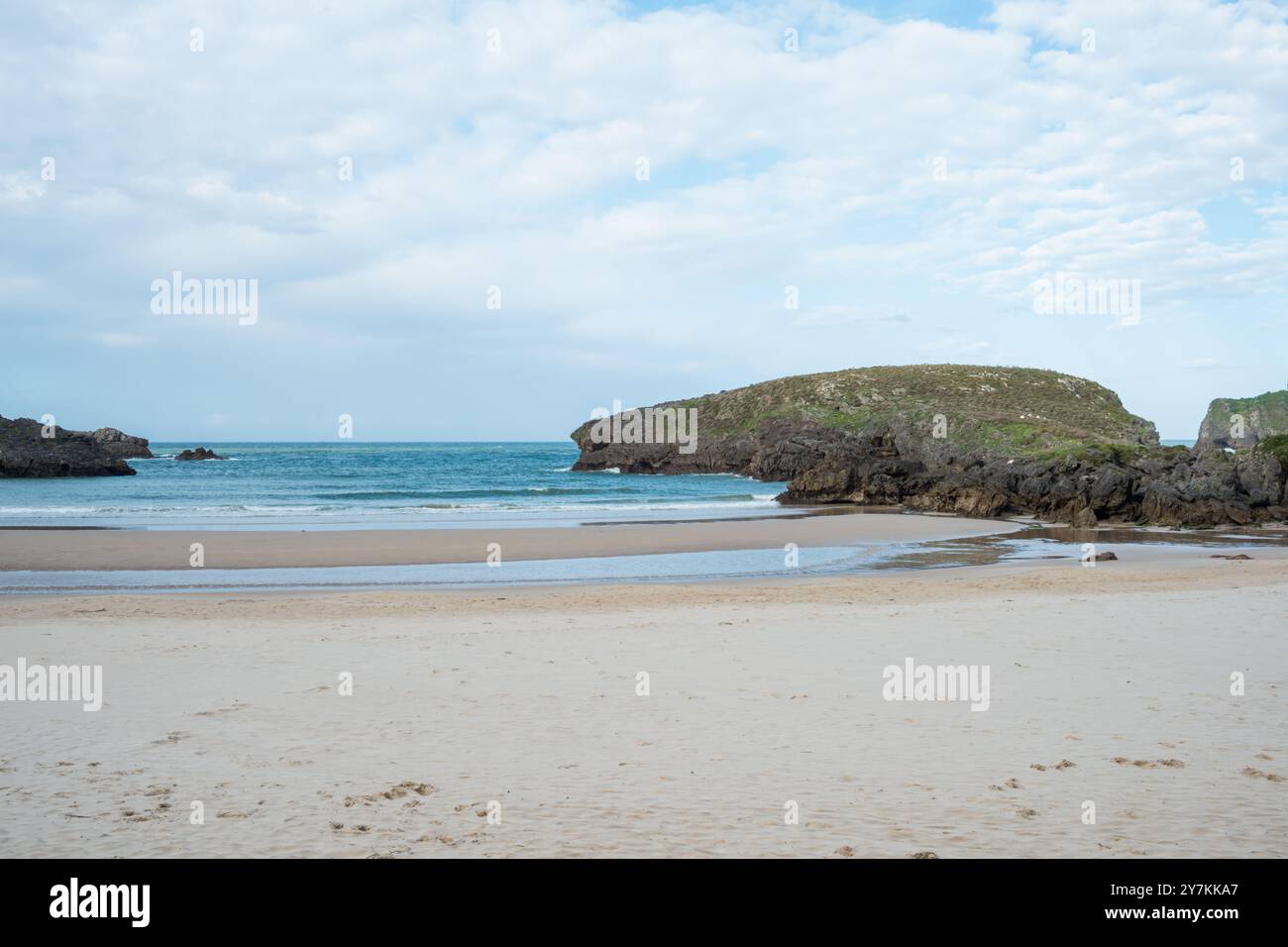 Barro beach, Llanes. Beautiful seascape without people. Spain Stock ...