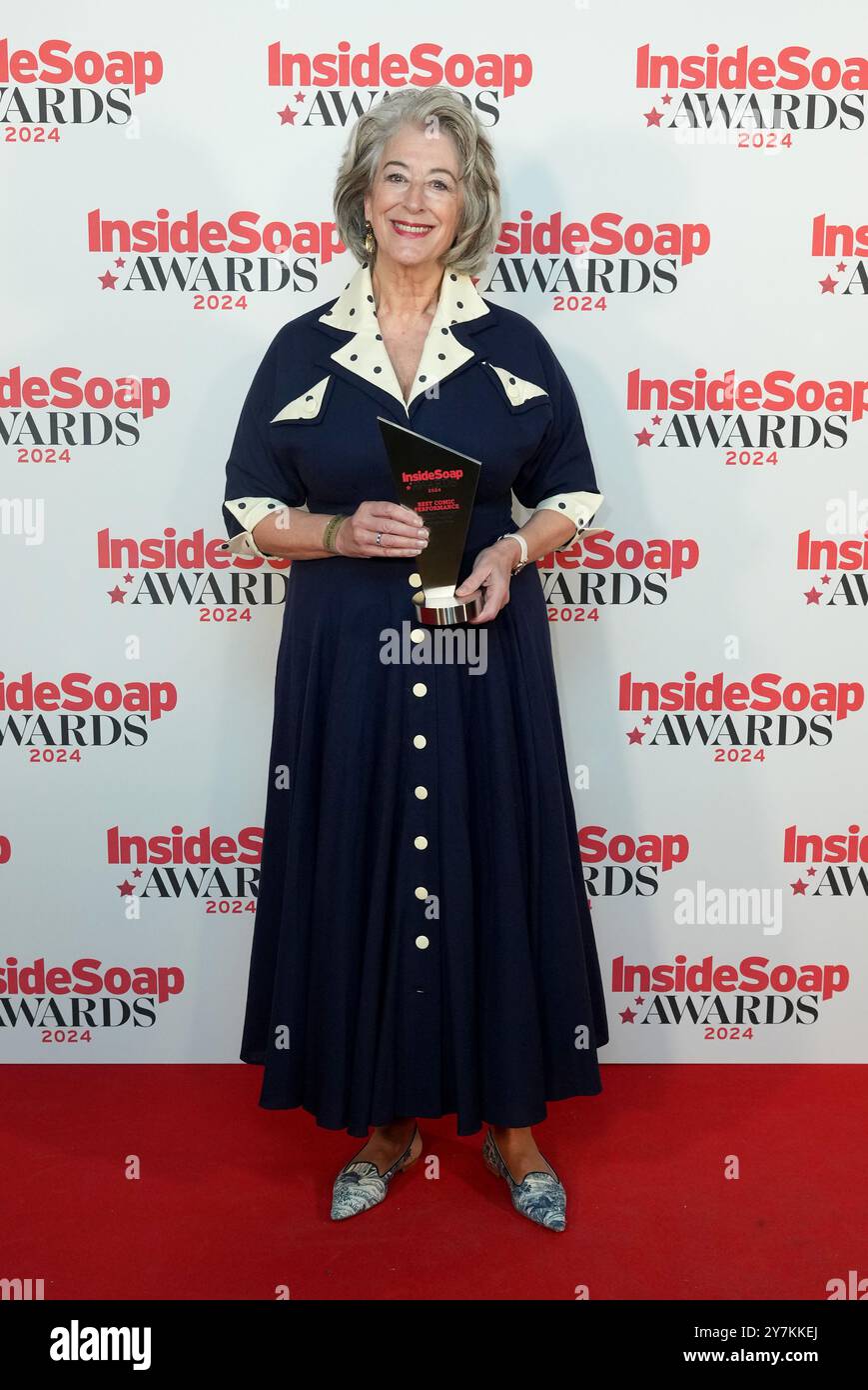 Maureen Lipman with the Best Comic Performance Award at the Inside Soap ...