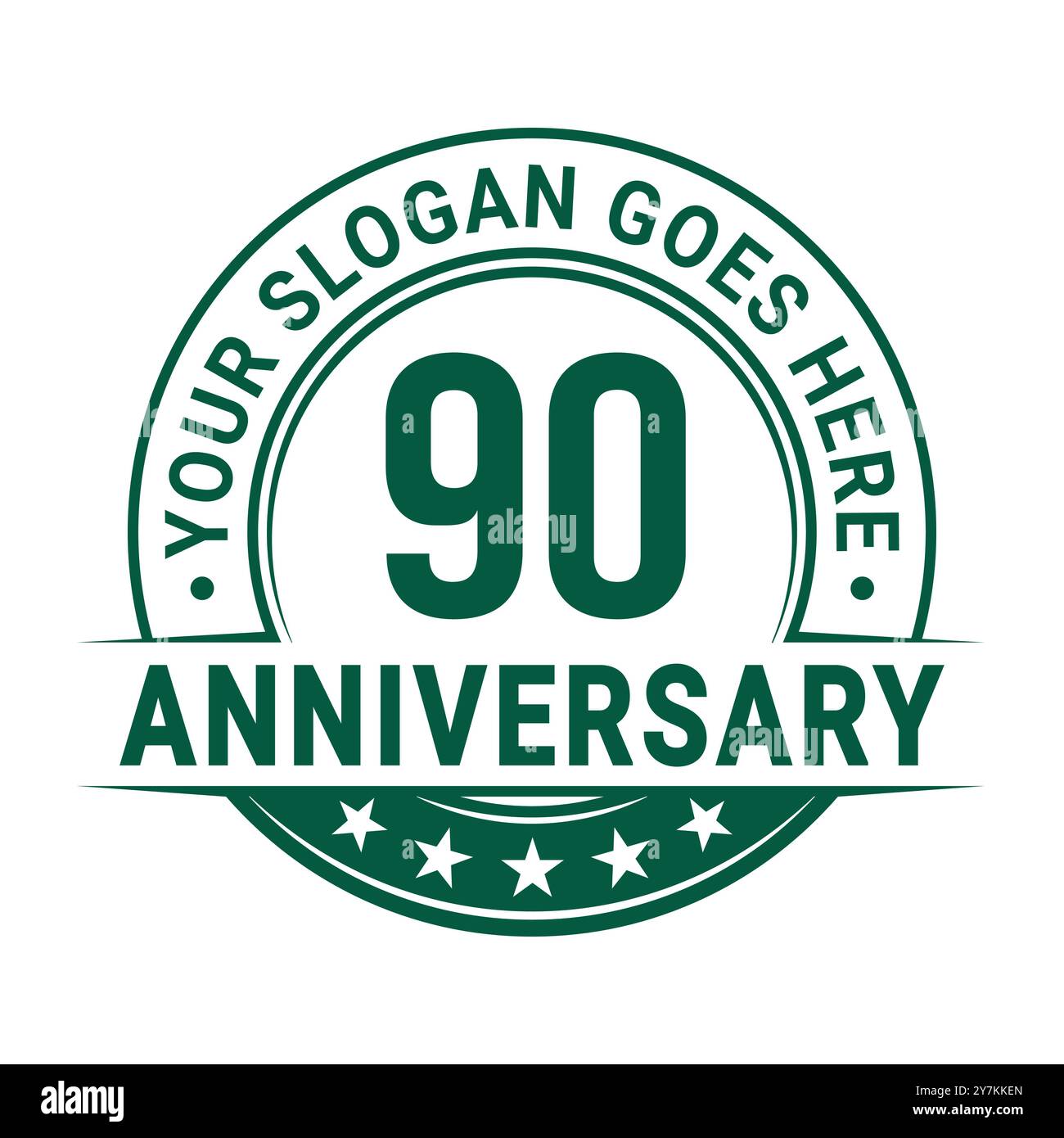 90 years anniversary logo design template. 90th anniversary celebrating ...