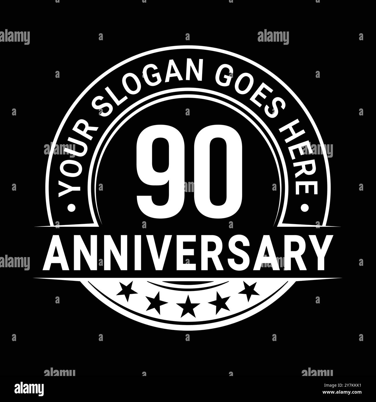 90 years anniversary logo design template. 90th anniversary celebrating ...