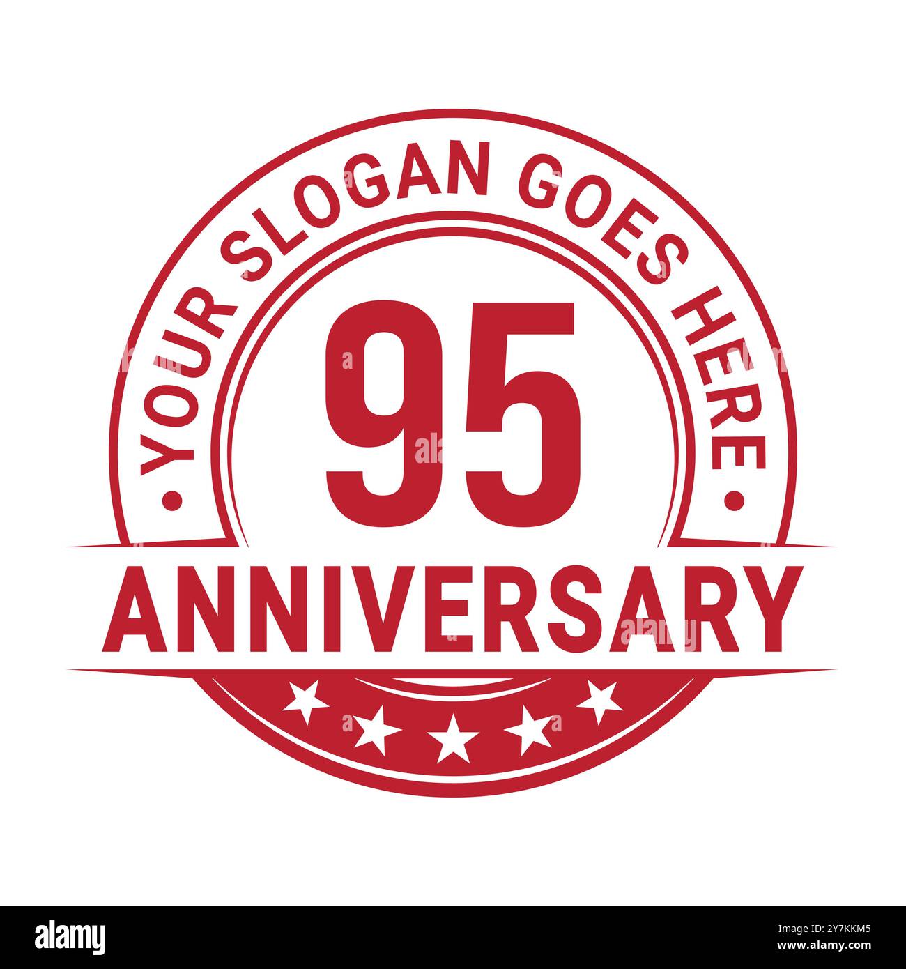 95 years anniversary logo design template. 95th anniversary celebrating ...
