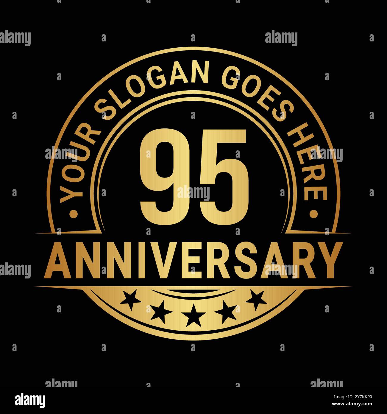 95 years anniversary logo design template. 95th anniversary celebrating ...