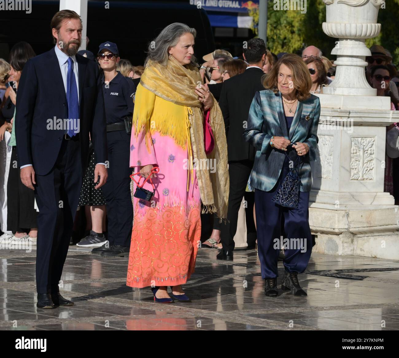 Athens, Greece. 28 September 2024. The Duke and Duchess of Aosta, with ...