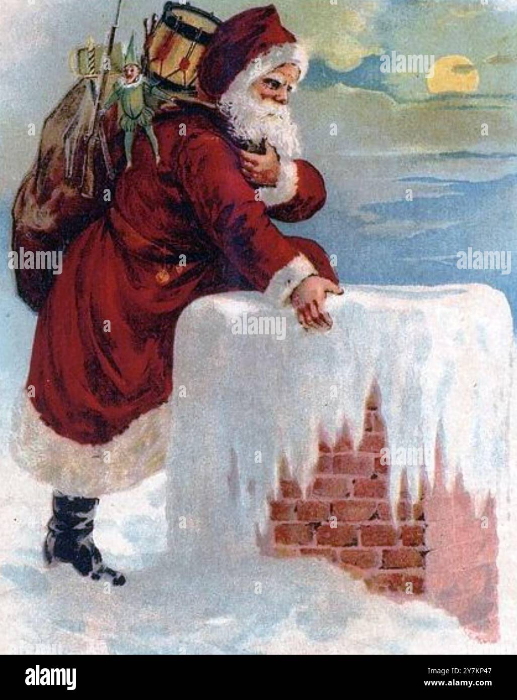 SANTA CLAUS on an 1870 English postcard Stock Photo - Alamy