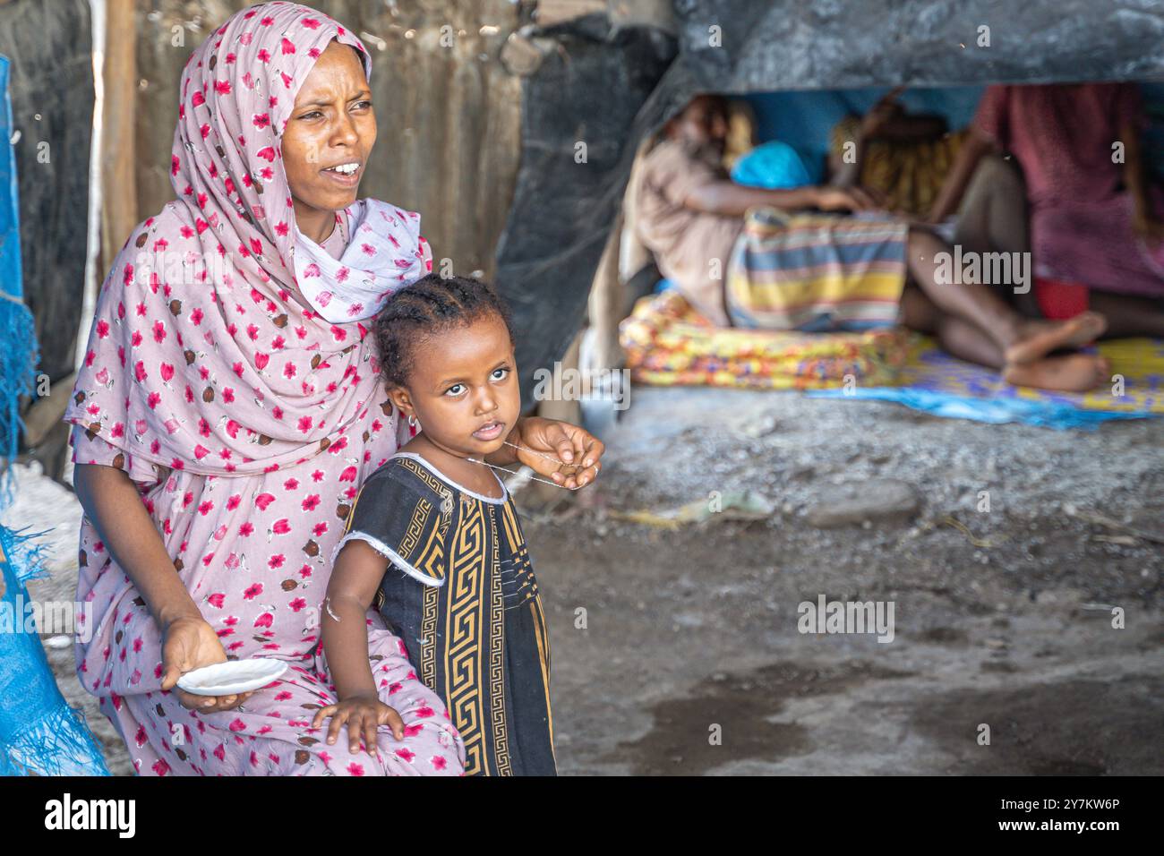 Afar tribe people in Berhale village, Ethiopia, Africa Stock Photo - Alamy