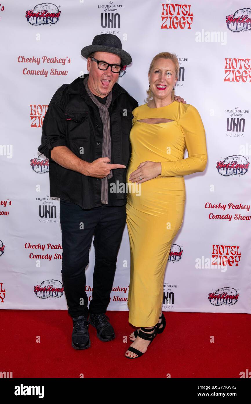 Los Angeles, USA. 29th Sep, 2024. Director Nick Lyon with wife Chase attends Hugh Peeple Debut ...