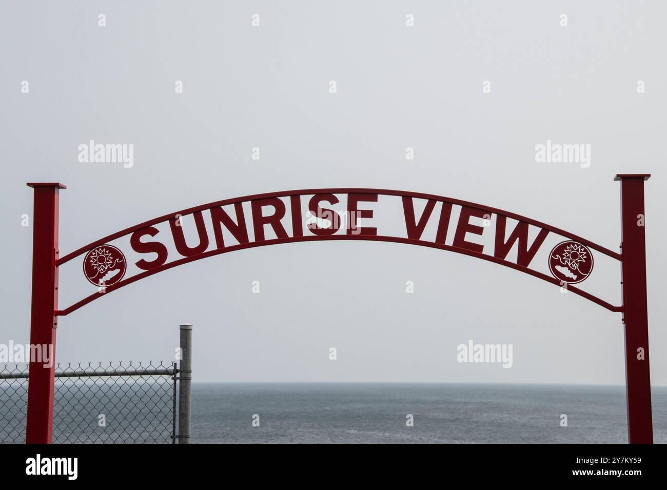 Sunrise View sign on Main Road in Pouch Cove, Newfoundland & Labrador ...