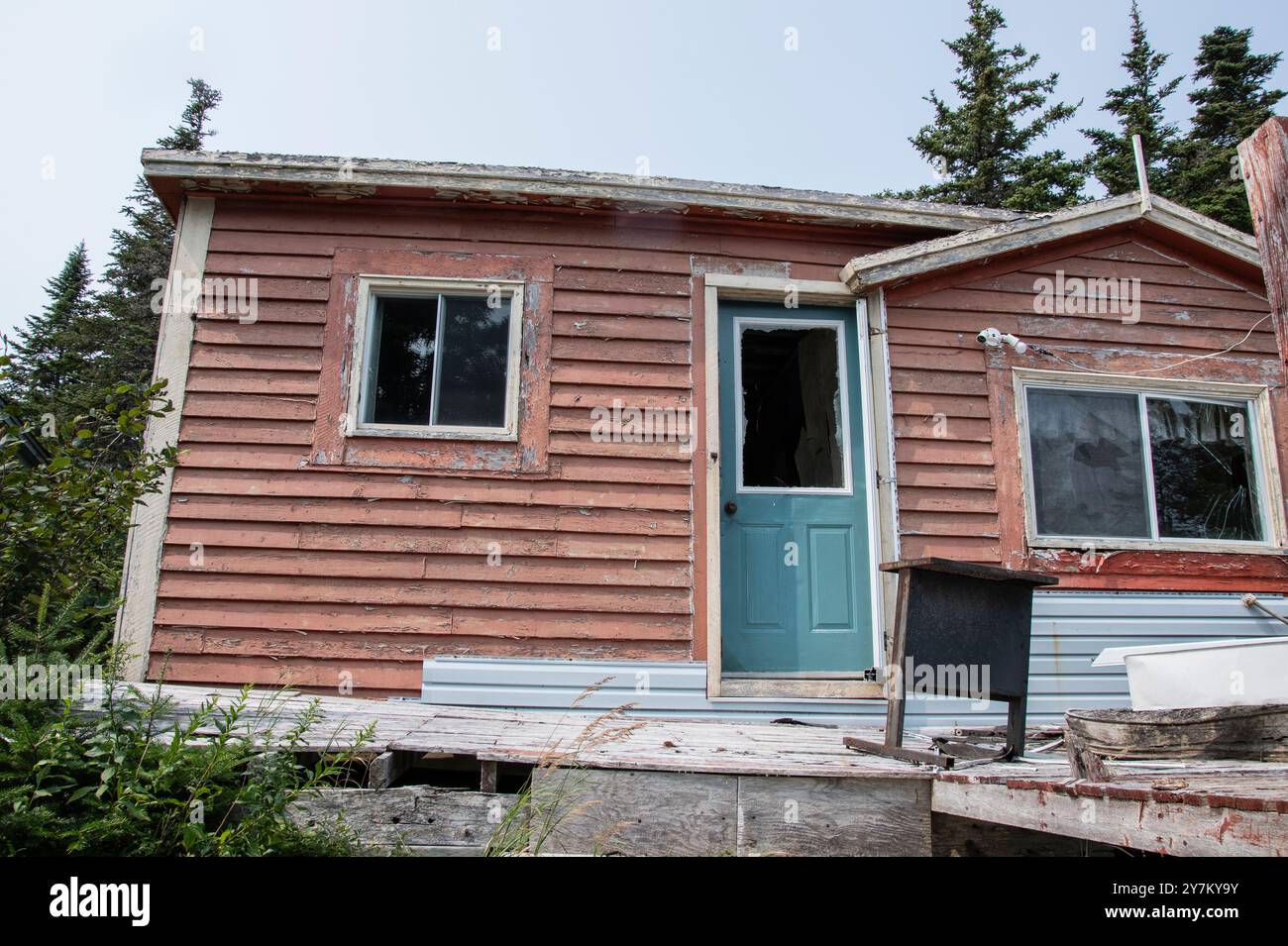 Abandoned dilapidated cabin in Pouch Cove, Newfoundland & Labrador ...
