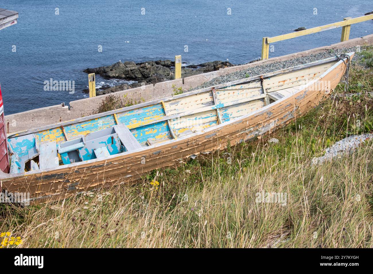 Abandoned dilapidated fishing boat in Pouch Cove, Newfoundland ...
