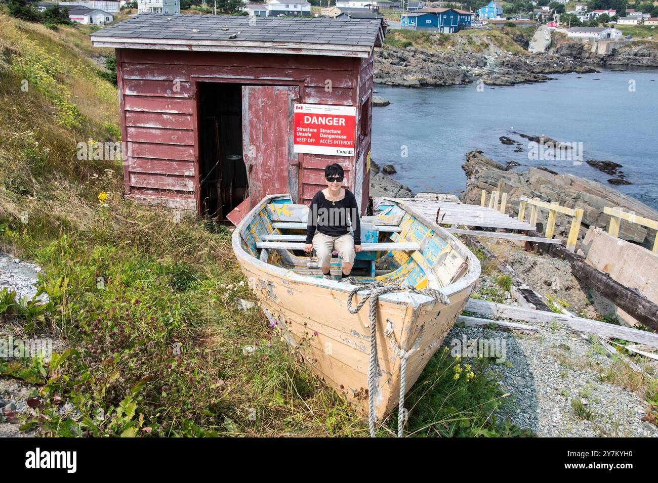 Abandoned dilapidated fishing boat and shack in Pouch Cove ...
