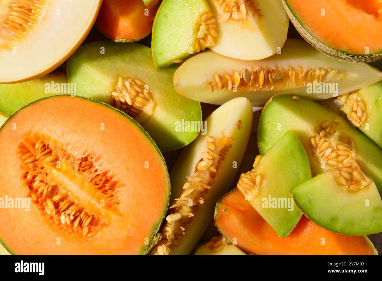 Texture of sweet melons as background Stock Photo - Alamy