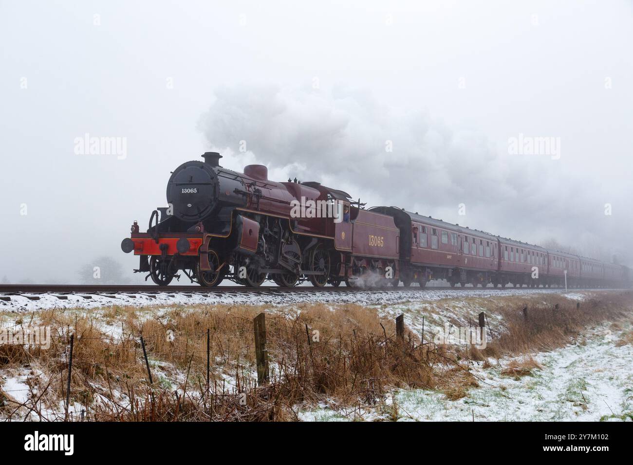 Crab 13065 with a passenger train on the East Lancs Railway Stock Photo ...