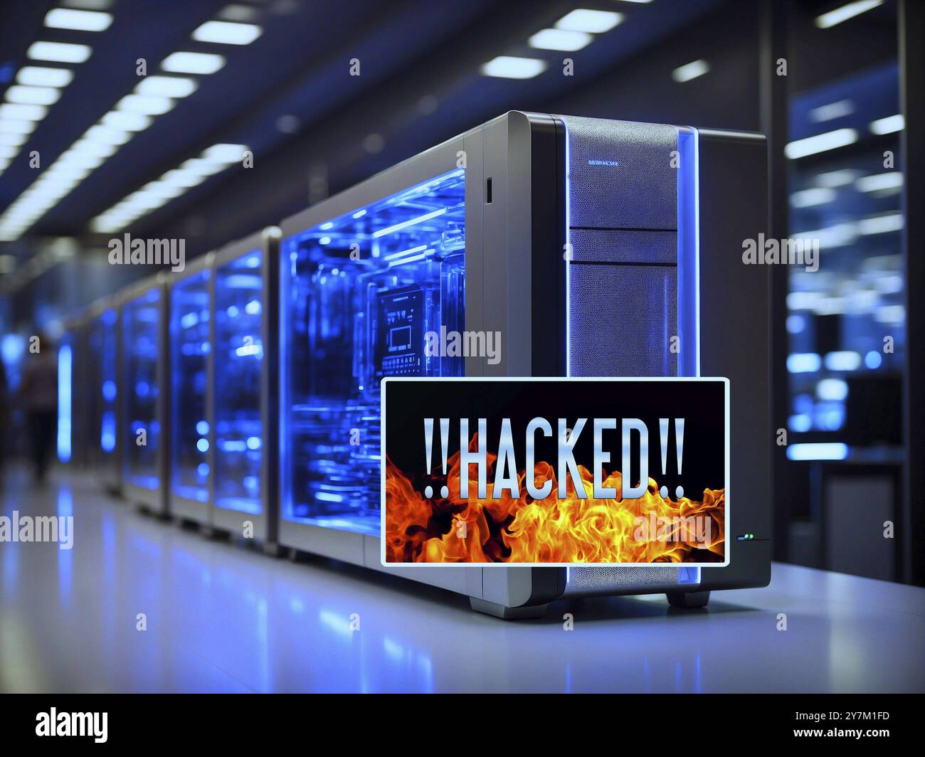 Symbolic image, cyber security, cyber attacks worldwide, computer crime ...