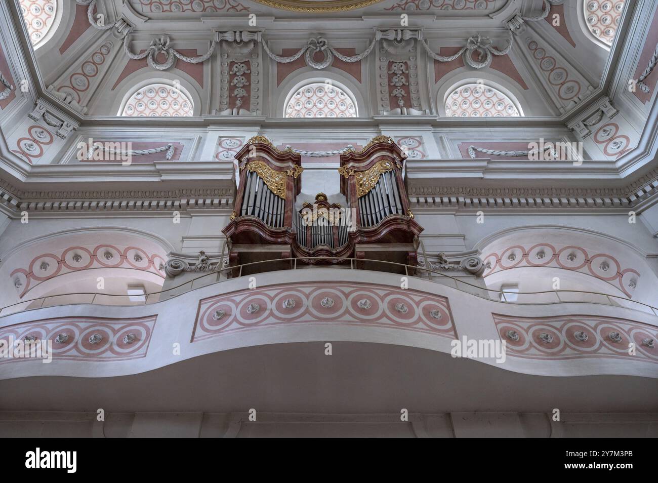 Organ loft of St James' Church, built 1772-1775, Bad Kissingen, Lower ...