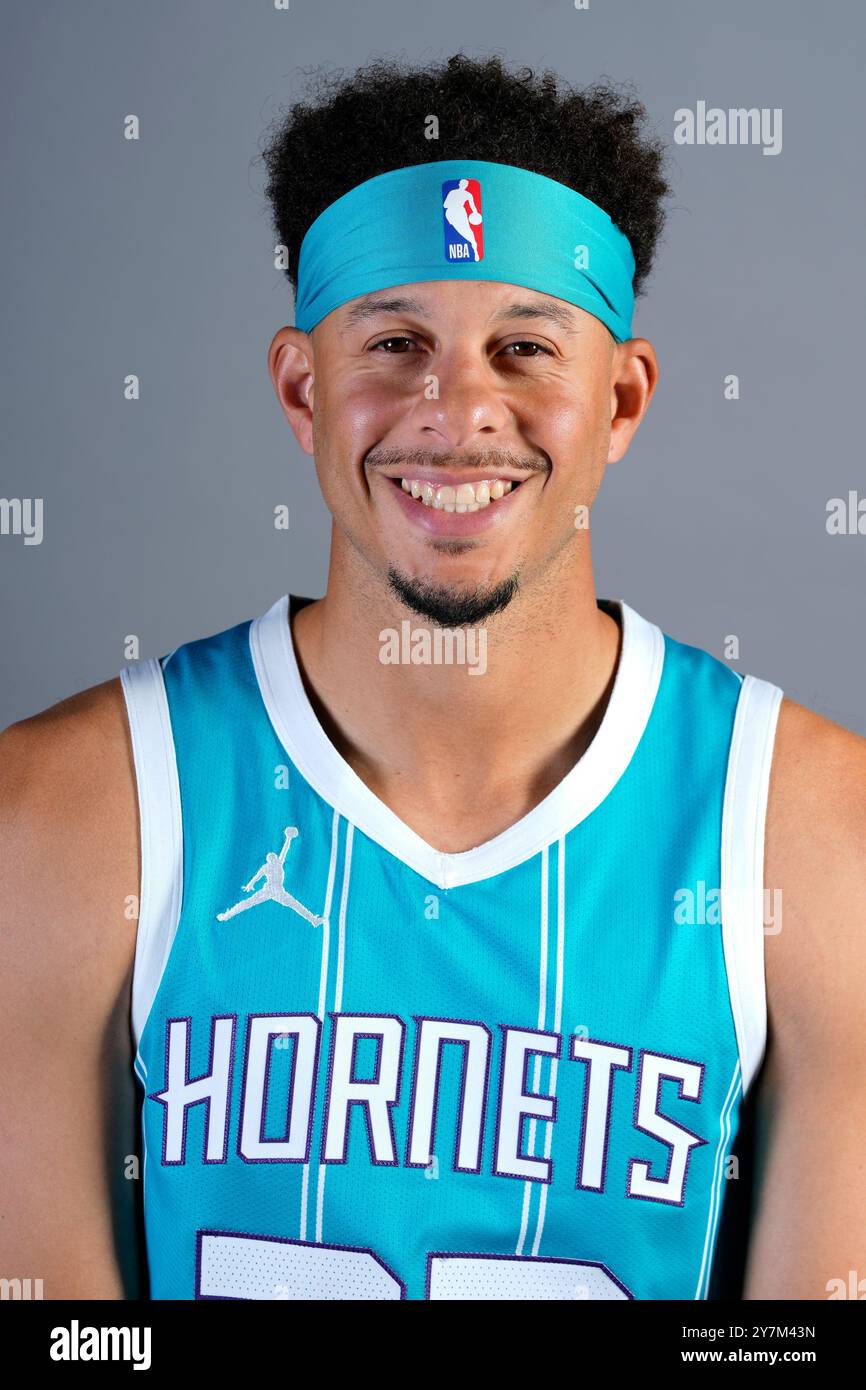 Charlotte Hornets' Seth Curry poses during the NBA basketball team's ...