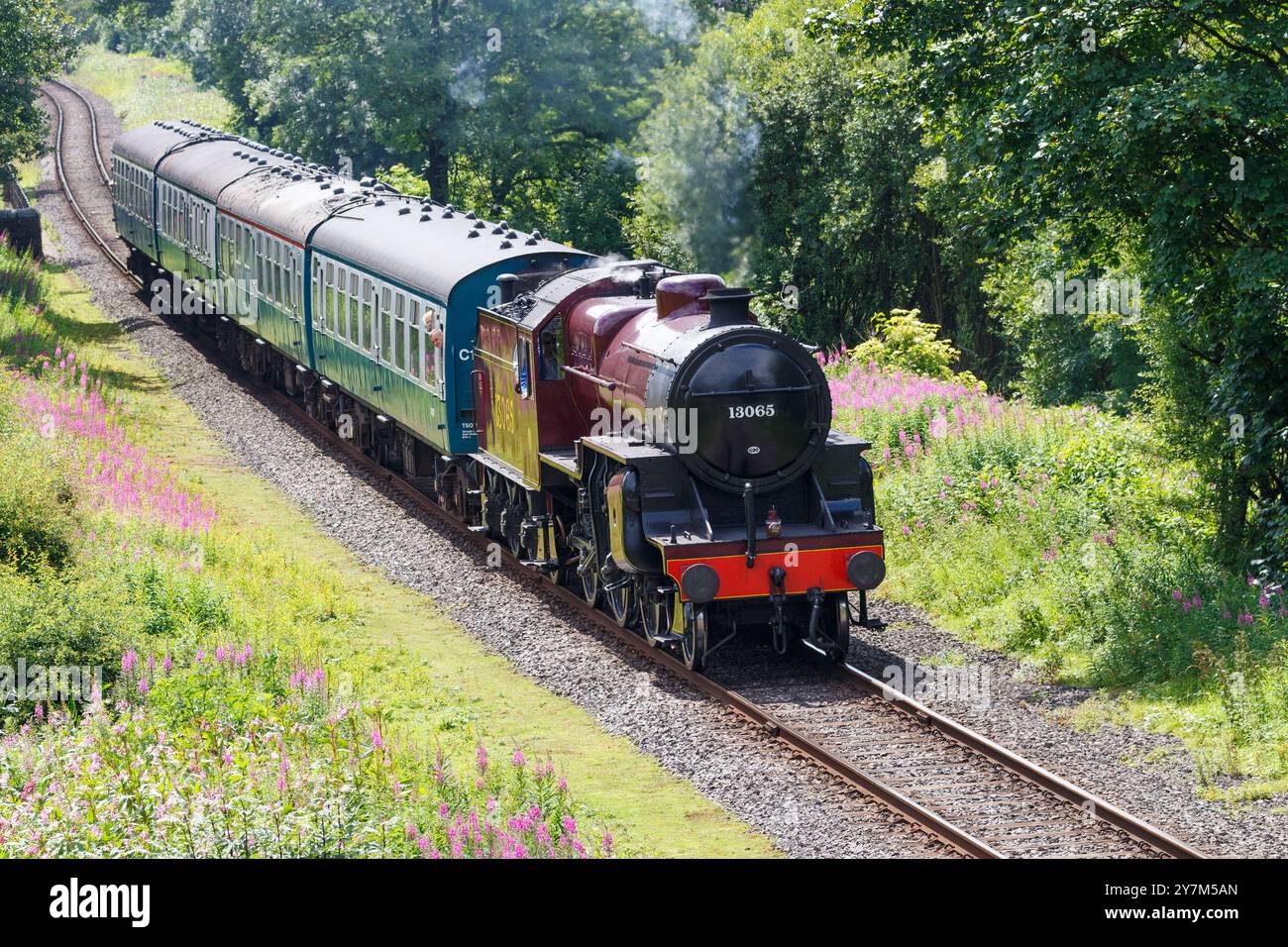 Crab 13065 with a passenger train on the East Lancs Railway Stock Photo ...
