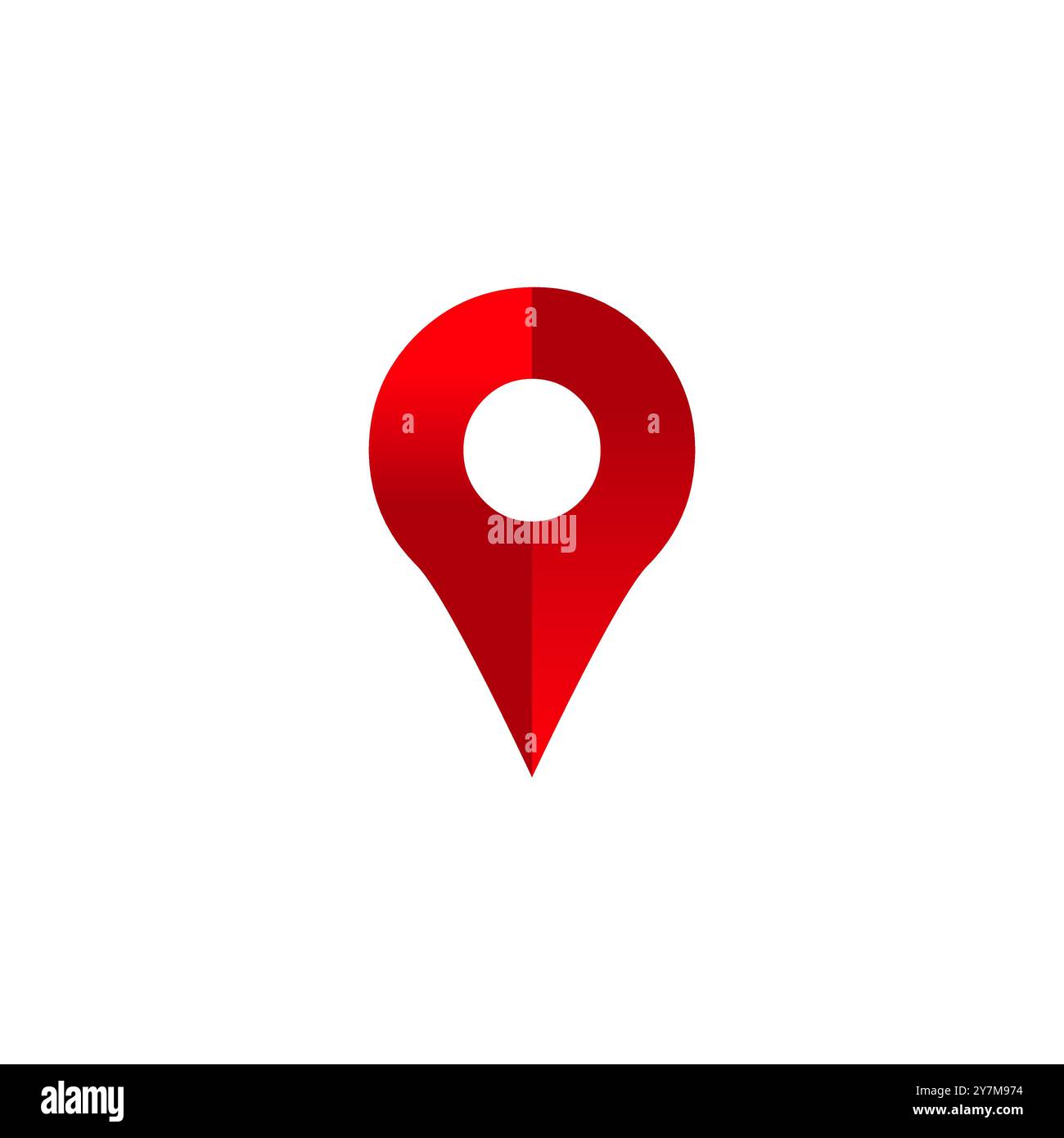 Map pin location icon vector. 3D red color address place area search ...