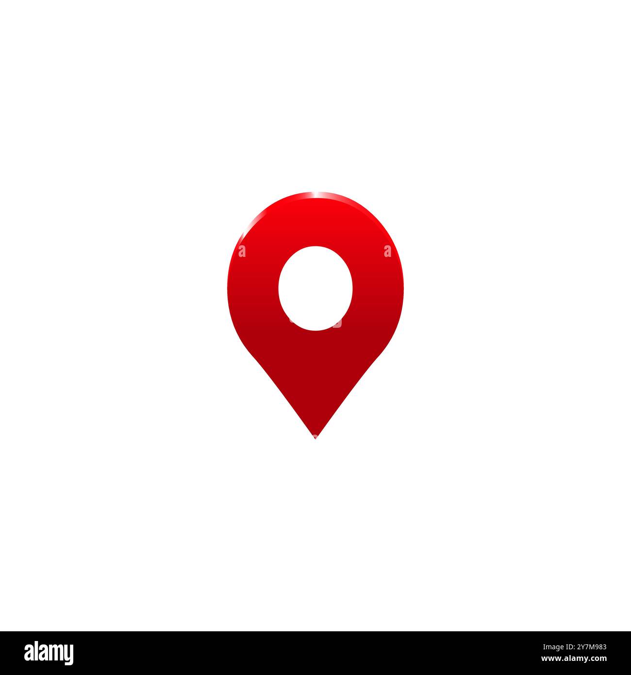 3D Map pin location icon vector. Address area navigation place destination mark maker red ...