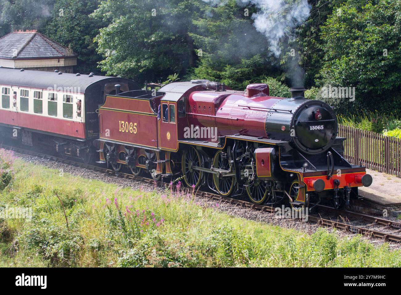 Crab 13065 with a passenger train on the East Lancs Railway Stock Photo ...