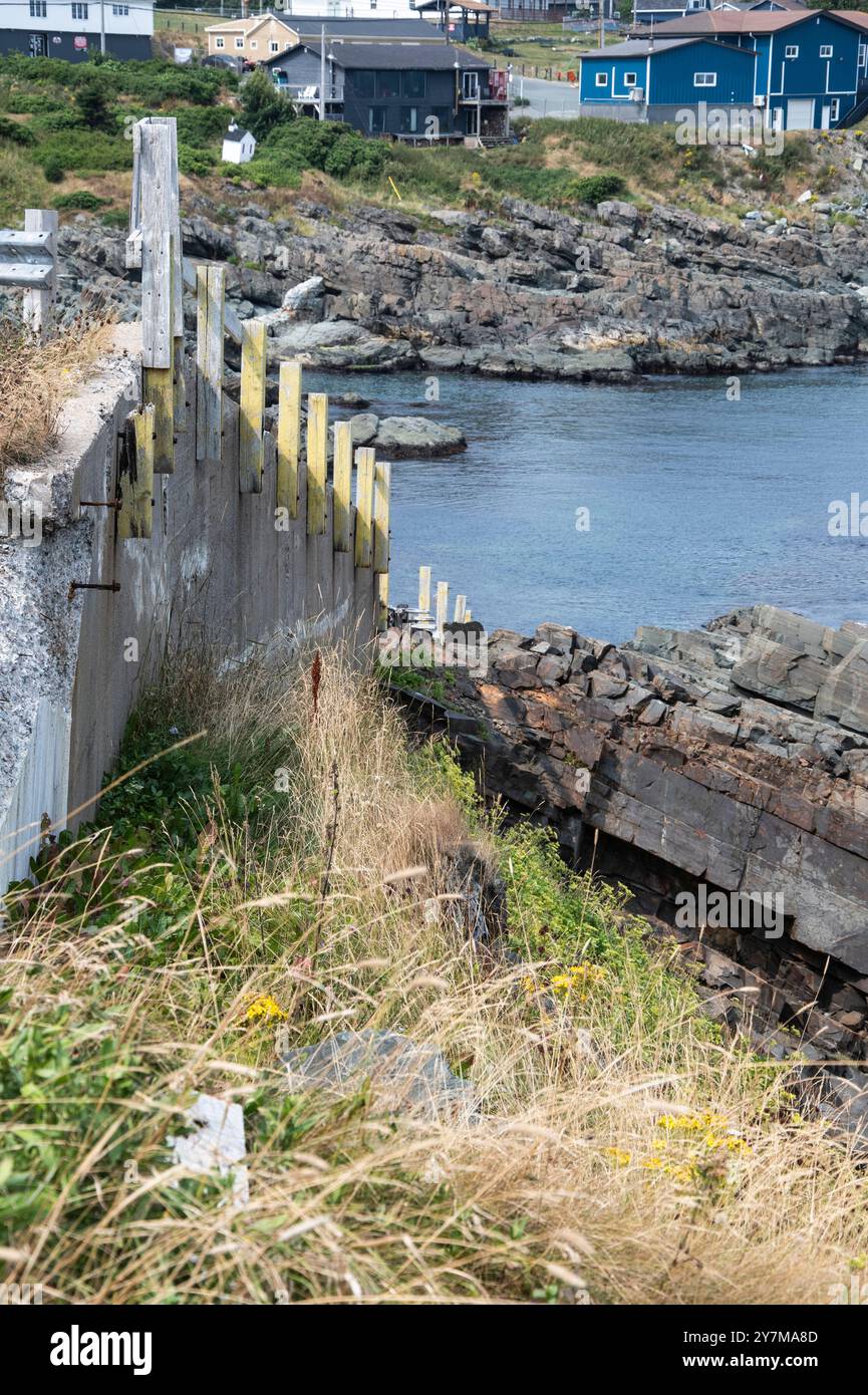 Structural remains of the abandoned dilapidated boat ladder in Pouch ...
