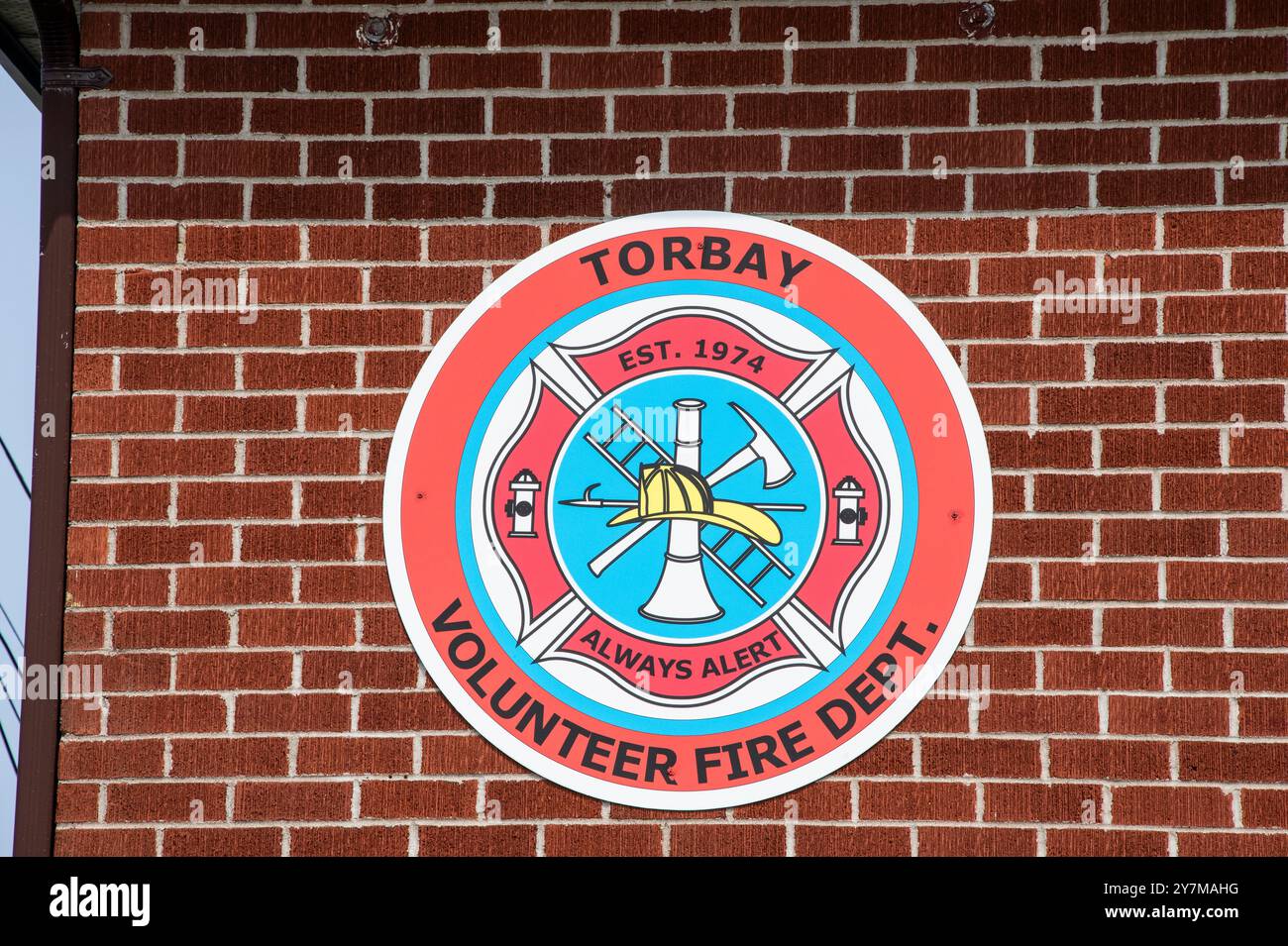 Volunteer fire department station 1 sign on Torbay Road in Torbay ...