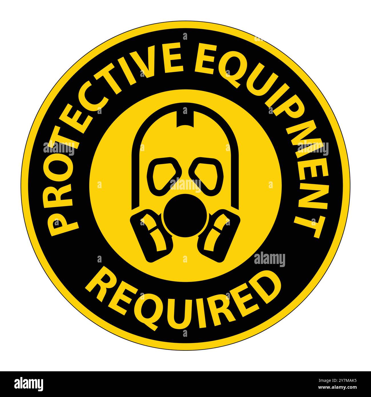 Safety Gear Required Sign Illustrations Stock Vector Image & Art - Alamy