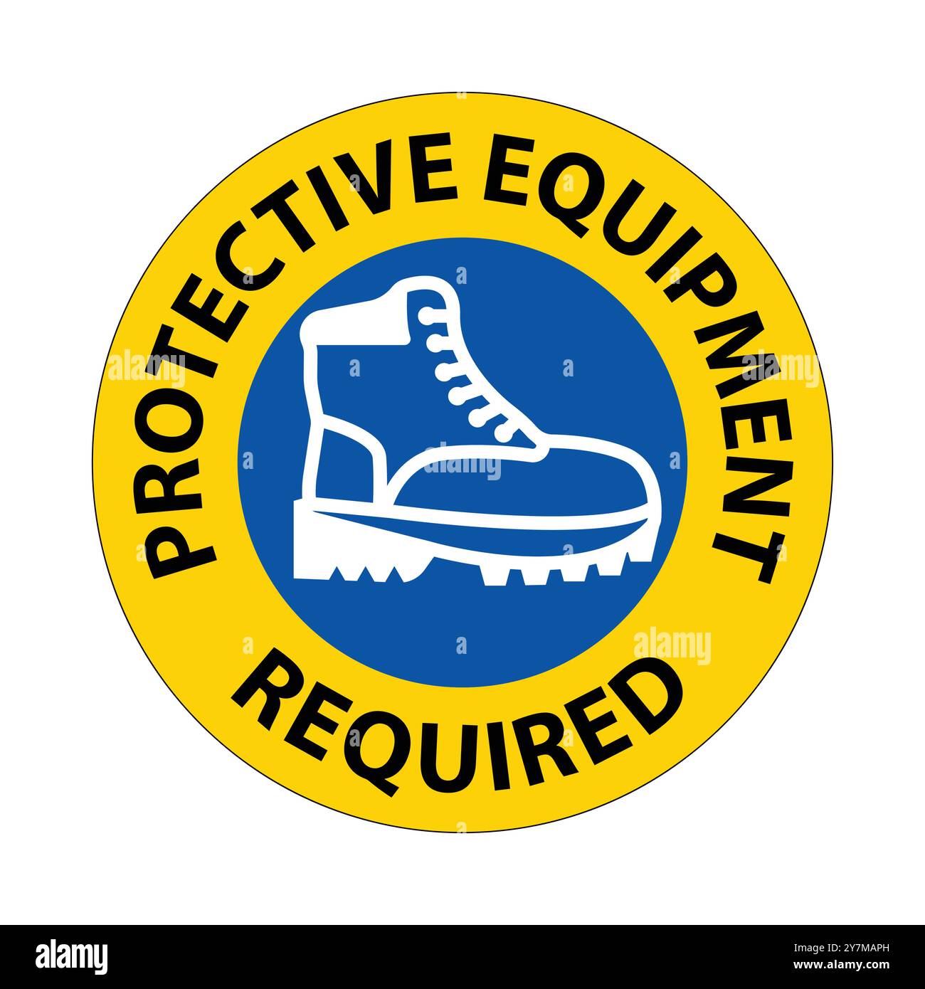 Set of safety signs emphasizing the necessity of protective gear in ...